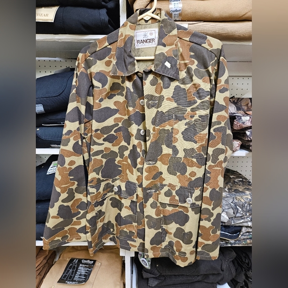 Ranger | Jackets & Coats | Vintage Ranger Brown Camo Shirt Jacket ...